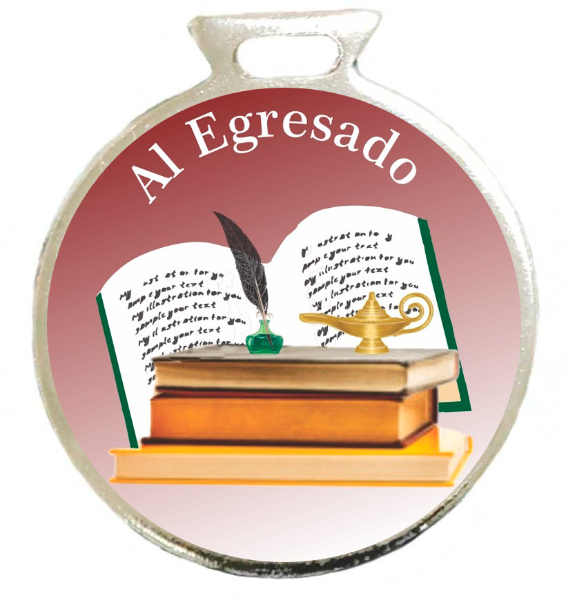 Medalla Egresado Libros Dome Ø 30Mm – M16 D – Todo Escolar